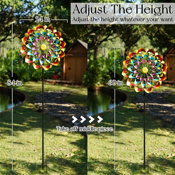 Arlmont & Co. Large Outdoor Patio and Garden Weathervane, 84 Inch Metal ...