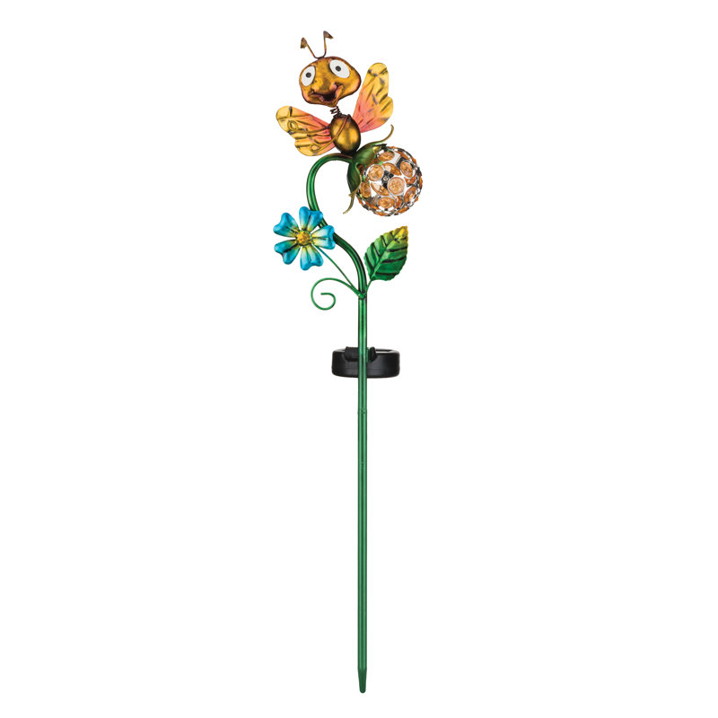 Regal Art & Gift Crystal Bug Solar Stake - Bee | Wayfair