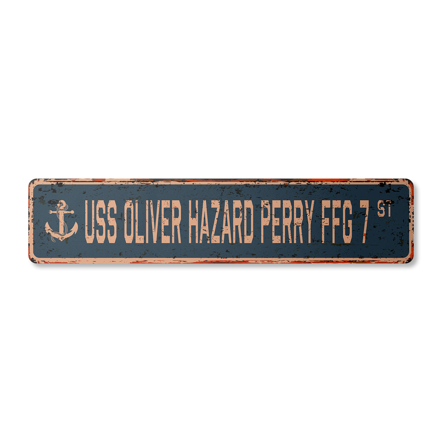 SignMission USS Oliver Hazard Perry FFG 7 Aluminum Street Sign | Wayfair