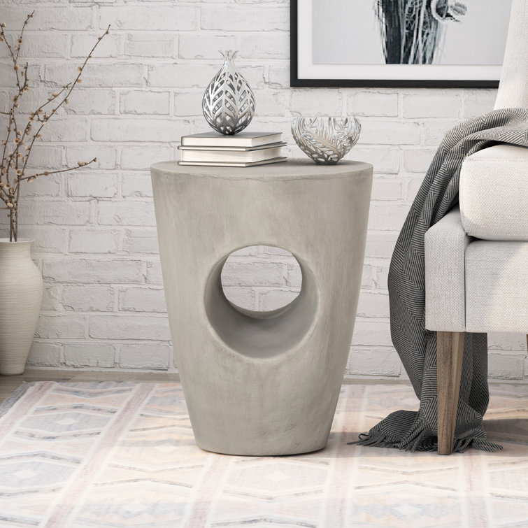 17 Stories Concrete Top End Table & Reviews | Wayfair