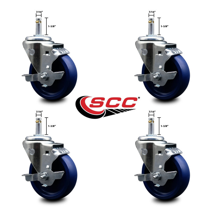 Service Caster Grip Ring Stem Caster Set | Wayfair