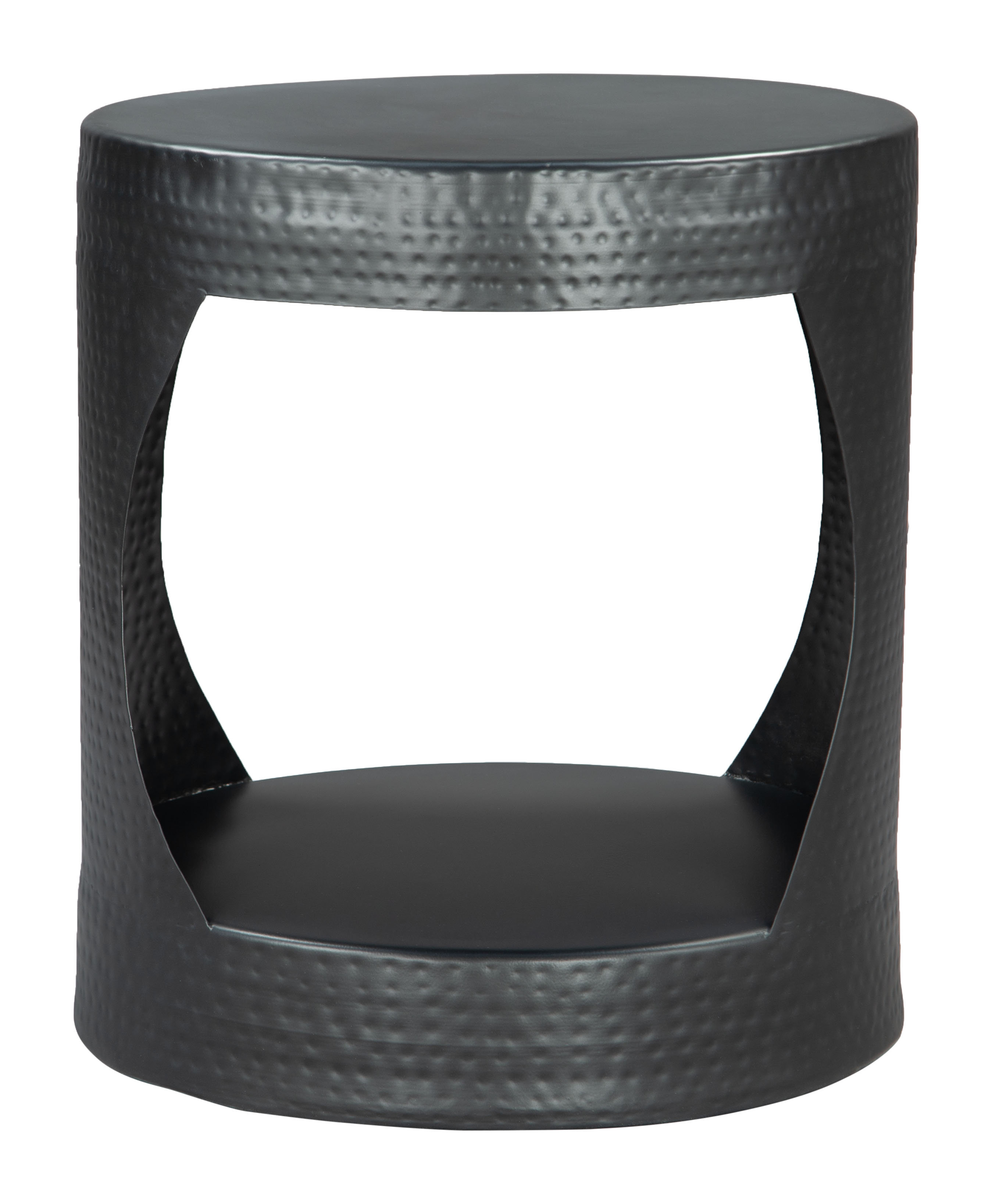 Zuo Hospitality Iron Floor Shelf End Table with Storage | Wayfair