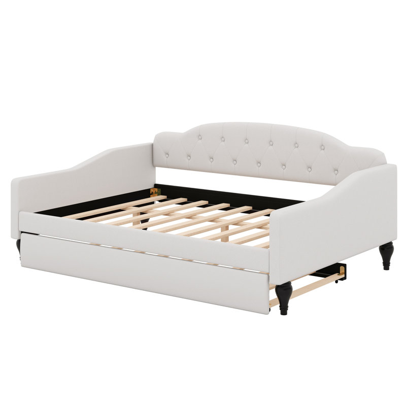House of Hampton® Upholstered Tufted Daybed With Trundle | Wayfair