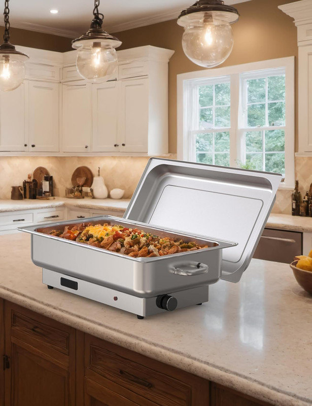 Latitude Run® 2-Pack 9QT Electric Chafing Dish Set with Temperature ...