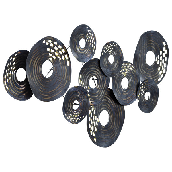Orren Ellis Flan Hand Painted Etched Metal Wall Décor | Wayfair