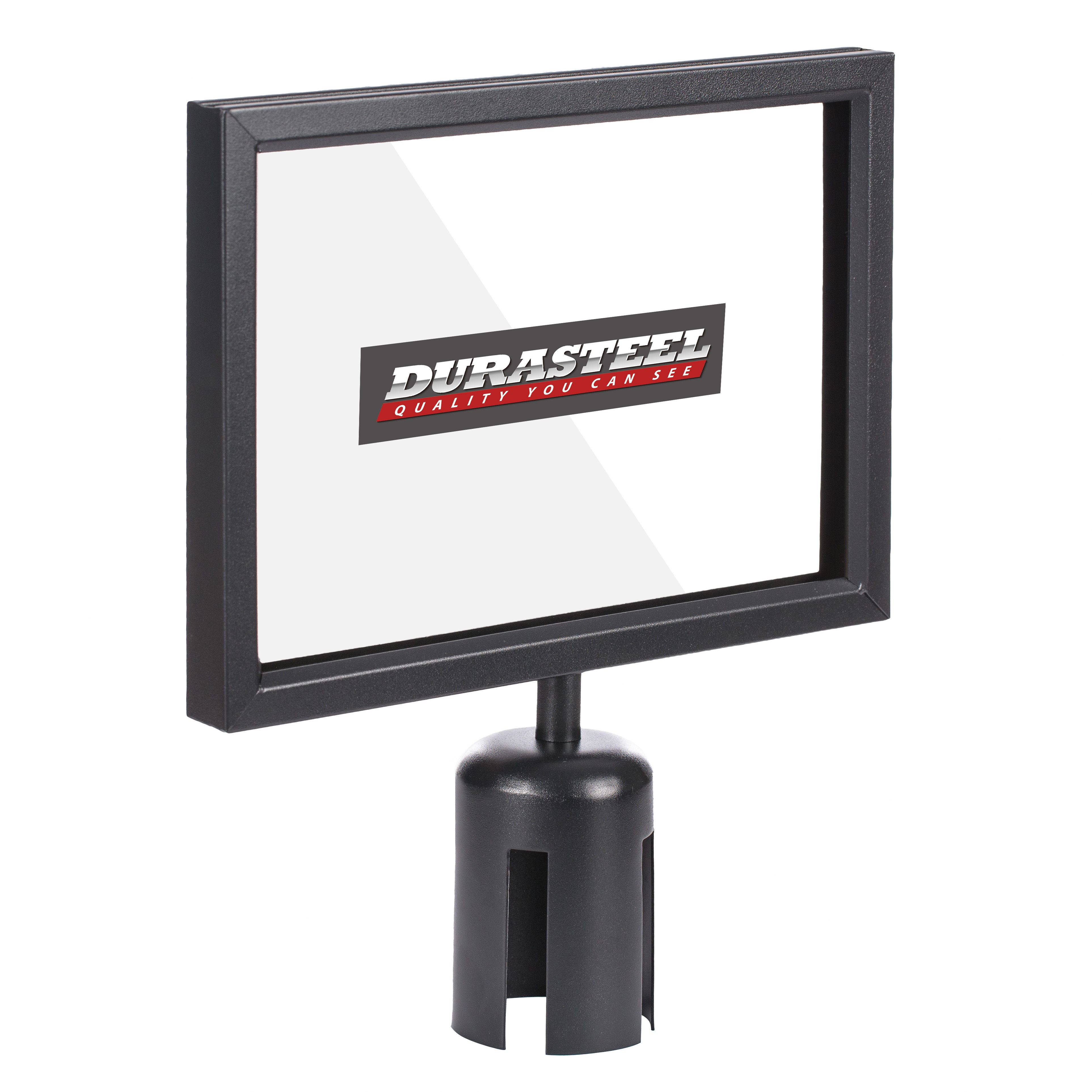 DuraSteel Double Sided Stanchion Sign Holder - Landscape Display ...