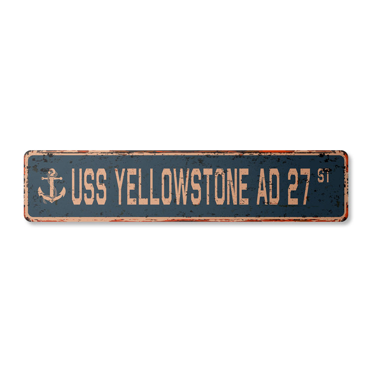 SignMission Plaque de rue USS Yellowstone AD 27 - Wayfair Canada