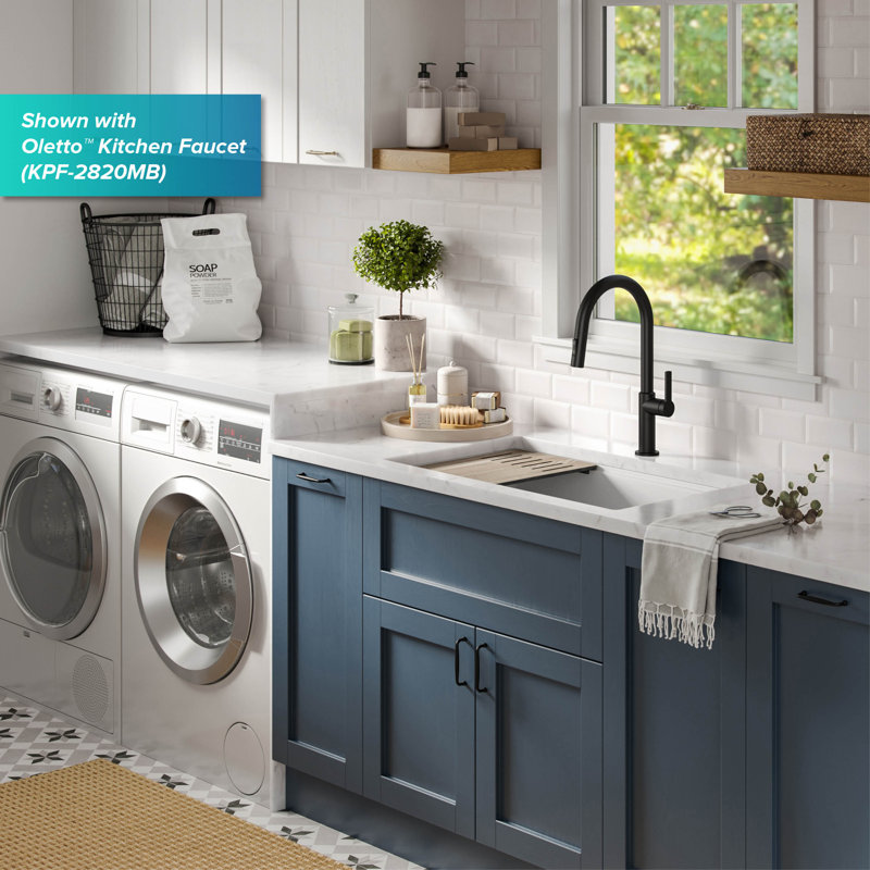 KRAUS 32-in. Bellucci Workstation Composite Kitchen Sink with ...