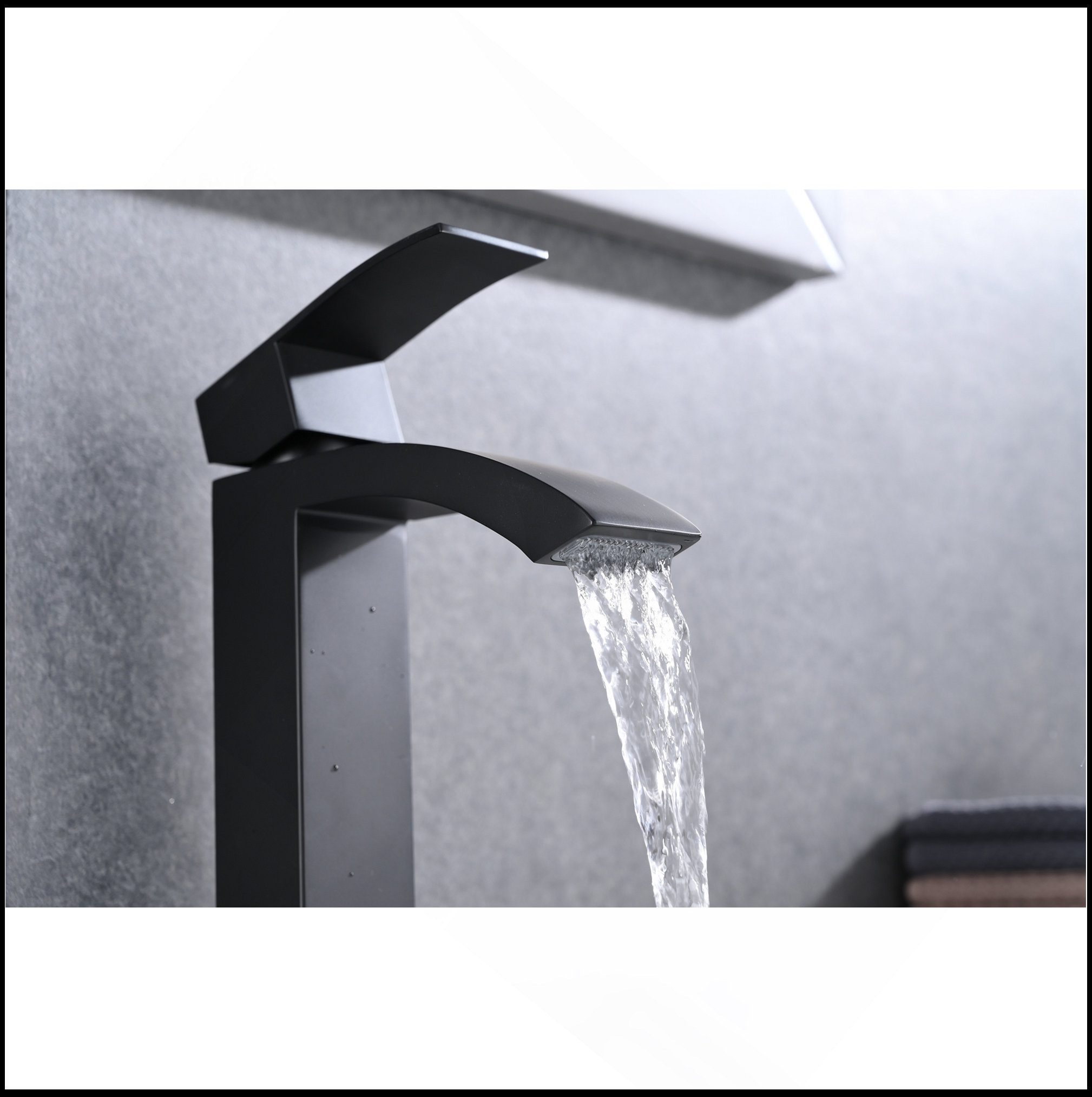 KUNMINGZHUHE Waterfall Spout Bathroom Sink Single Handle Faucet With ...