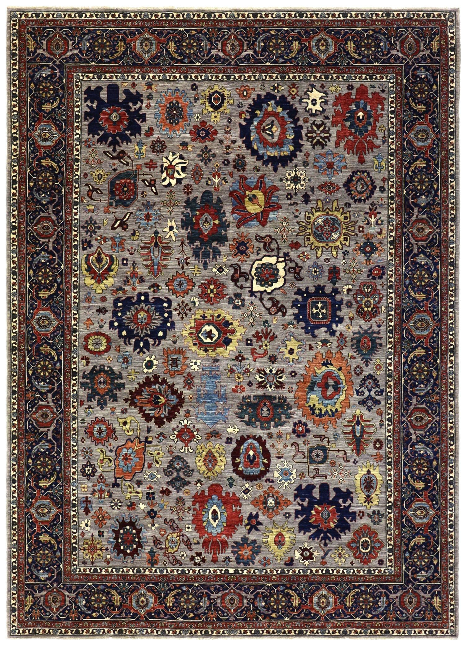 Landry & Arcari Rugs and Carpeting New Afghani Harshang Wool On Cotton ...