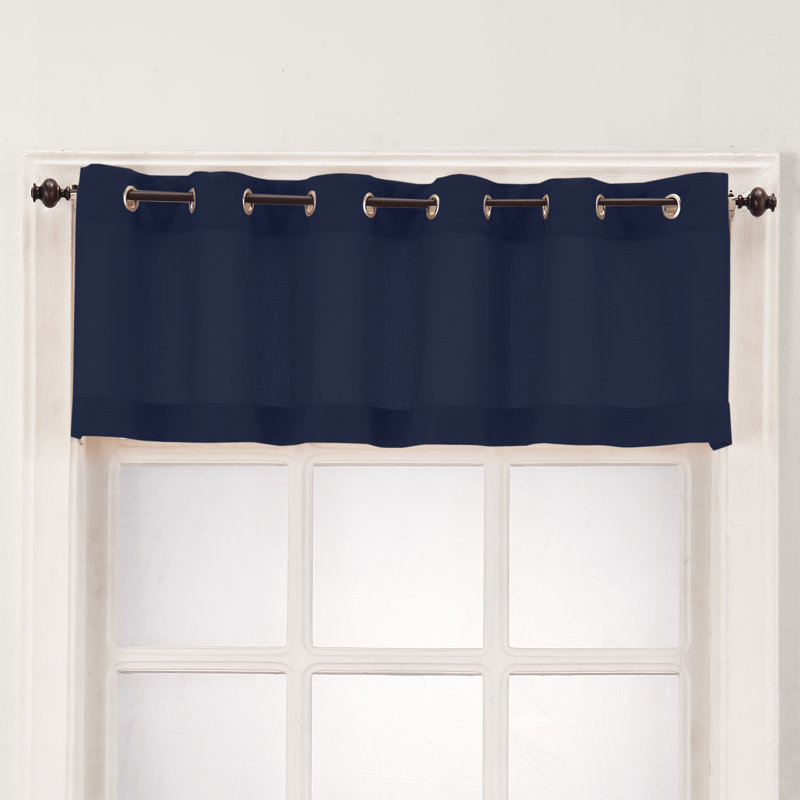Ebern Designs Sauel Textured Semi-Sheer Kitchen Window Valance ...