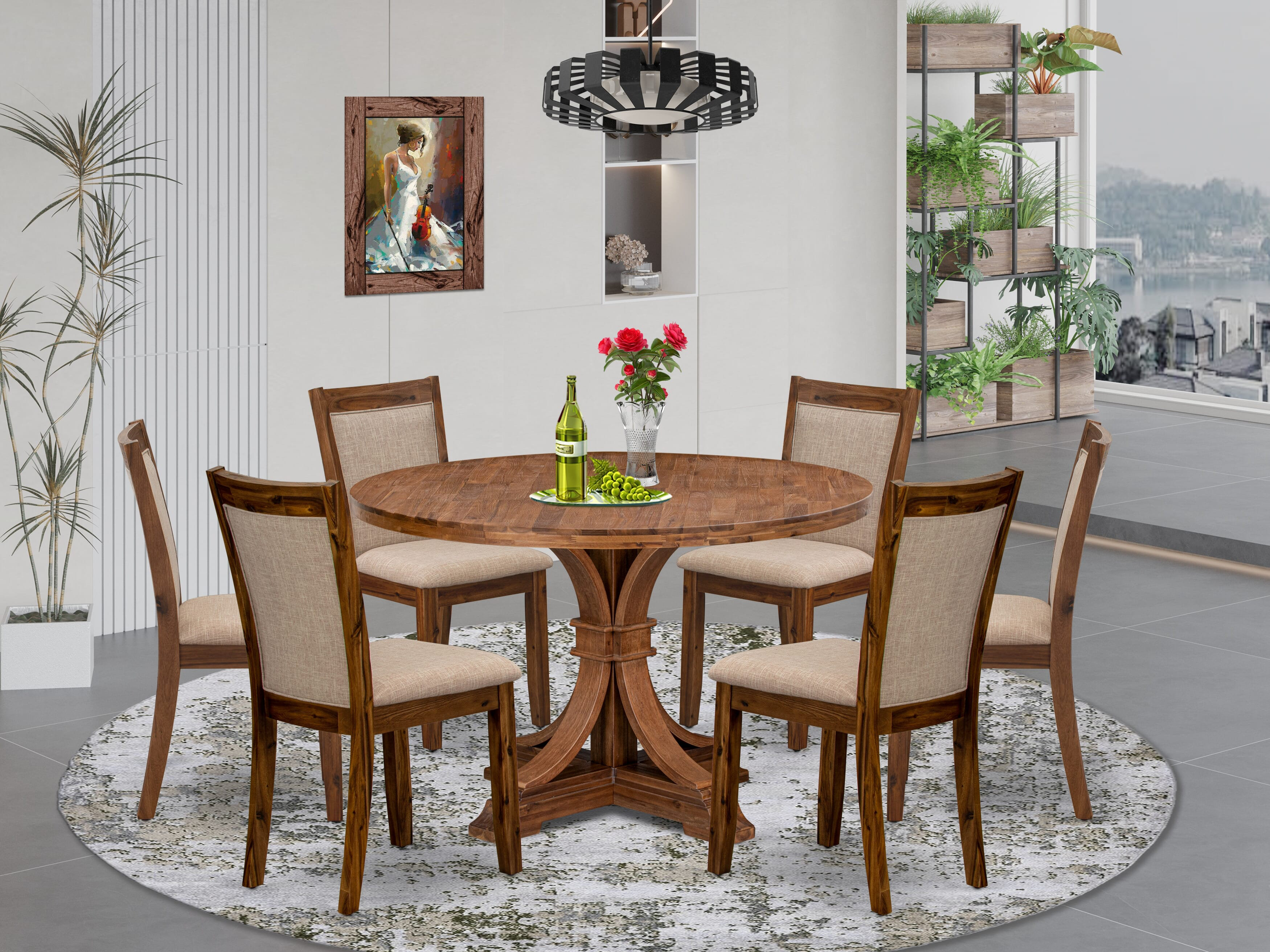 Red Barrel Studio® F65121B451CC45A695EE0F867AB52941 7-Pc Modern Dining ...