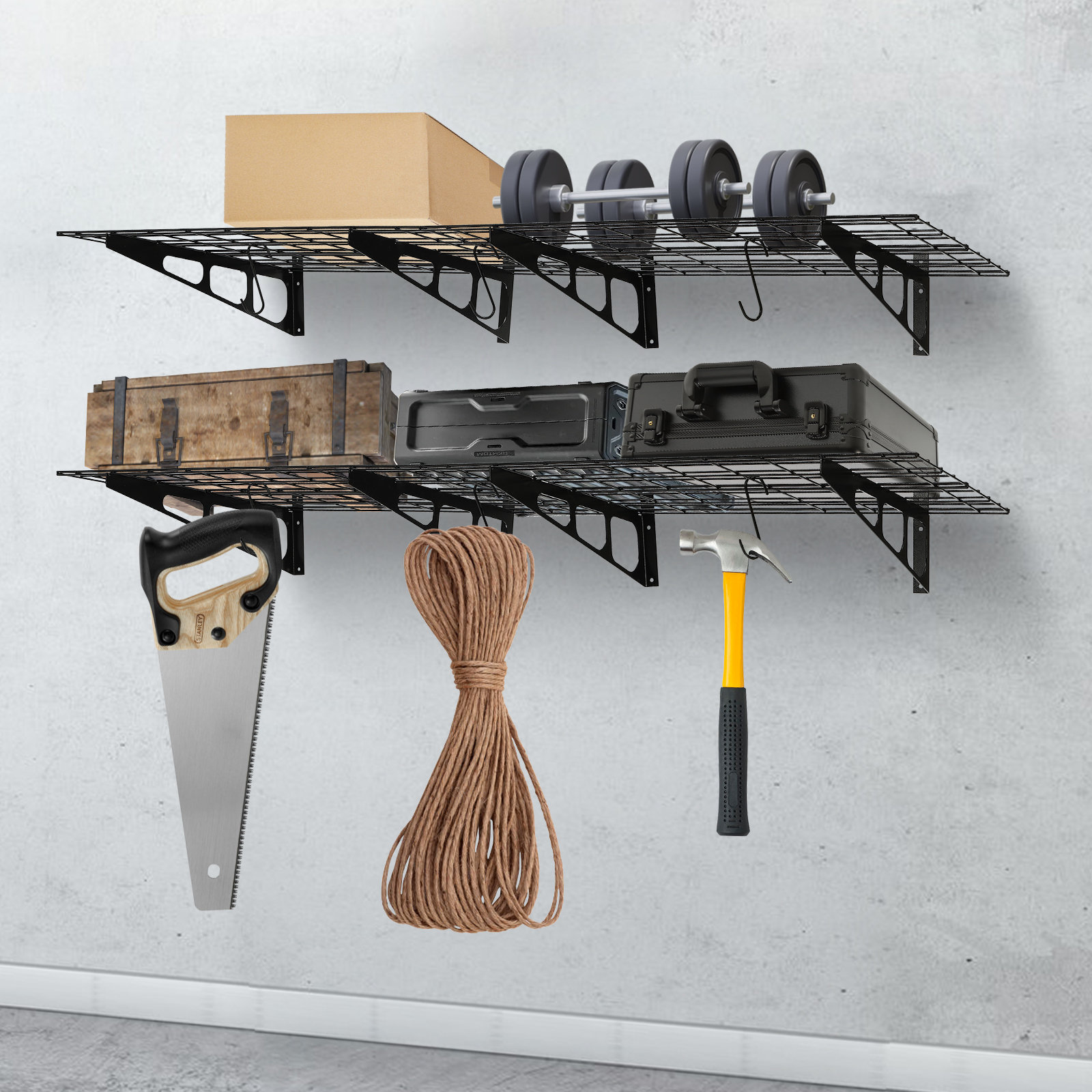Rebrilliant Michah 72'' W Storage Rack With 400lbs Weight Capacity ...