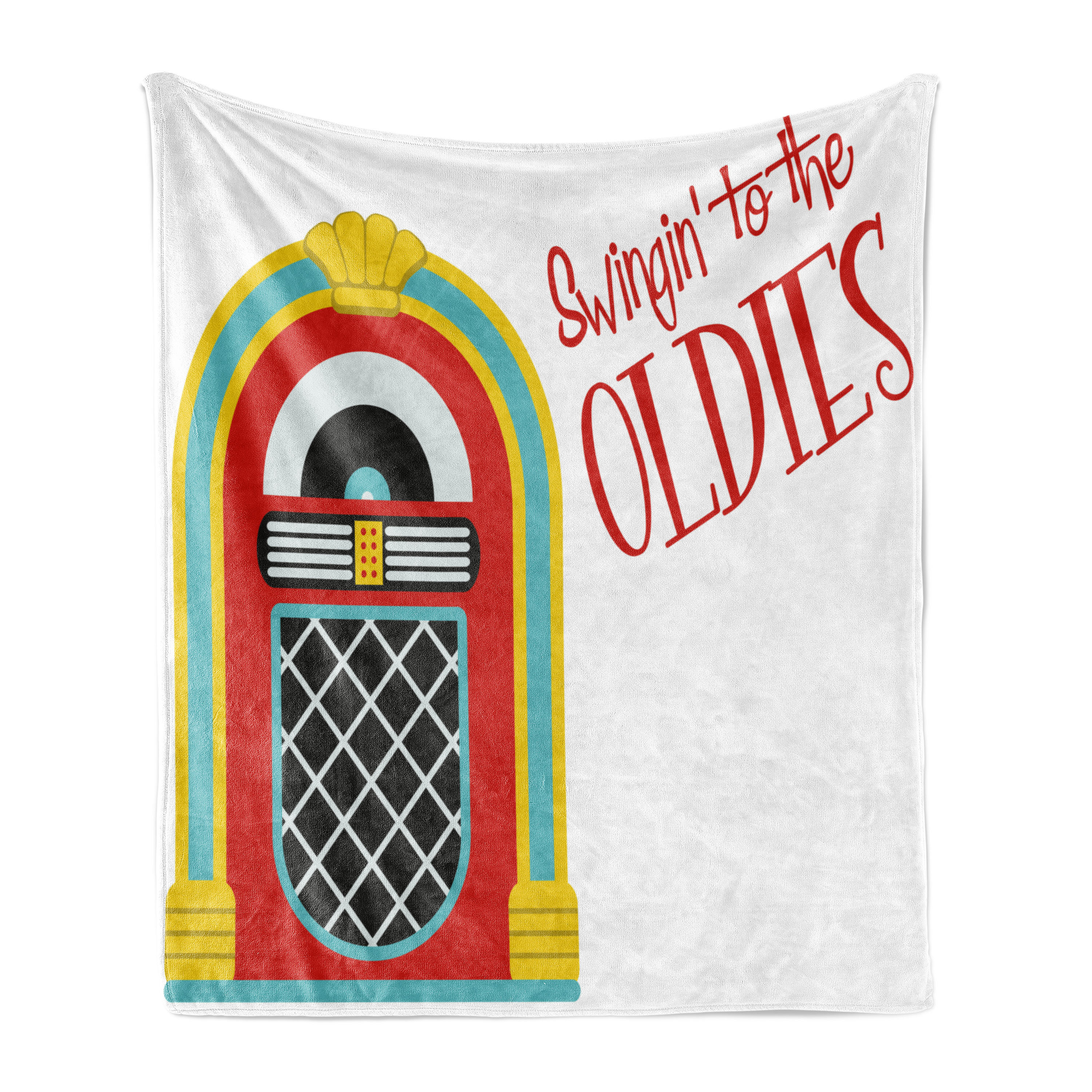 Ambesonne Vintage Fleece Throw Blanket Jazz Age Party Music Red Sky ...