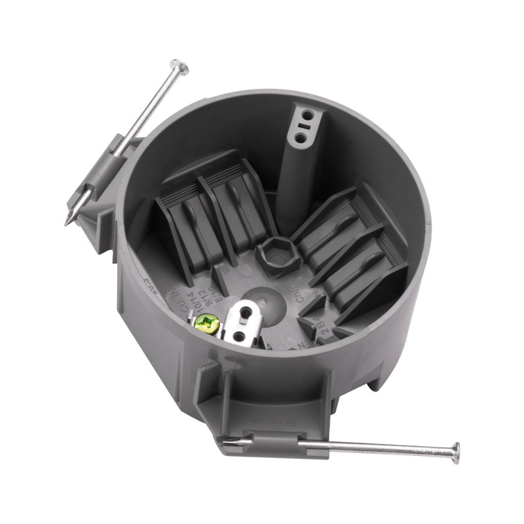 MW LIGHTING 10 PK Round Nail-On Outlet box 20CI , Junction Box, Plastic ...