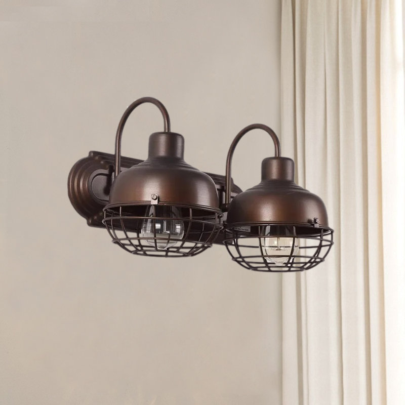 Breakwater Bay Boole Farmhouse Rustic Wall Light Sconces Oil Rubbed ...