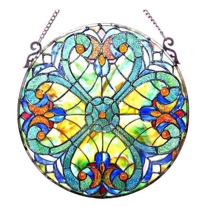 Astoria Grand Tiffany Glass Window Panel & Reviews | Wayfair
