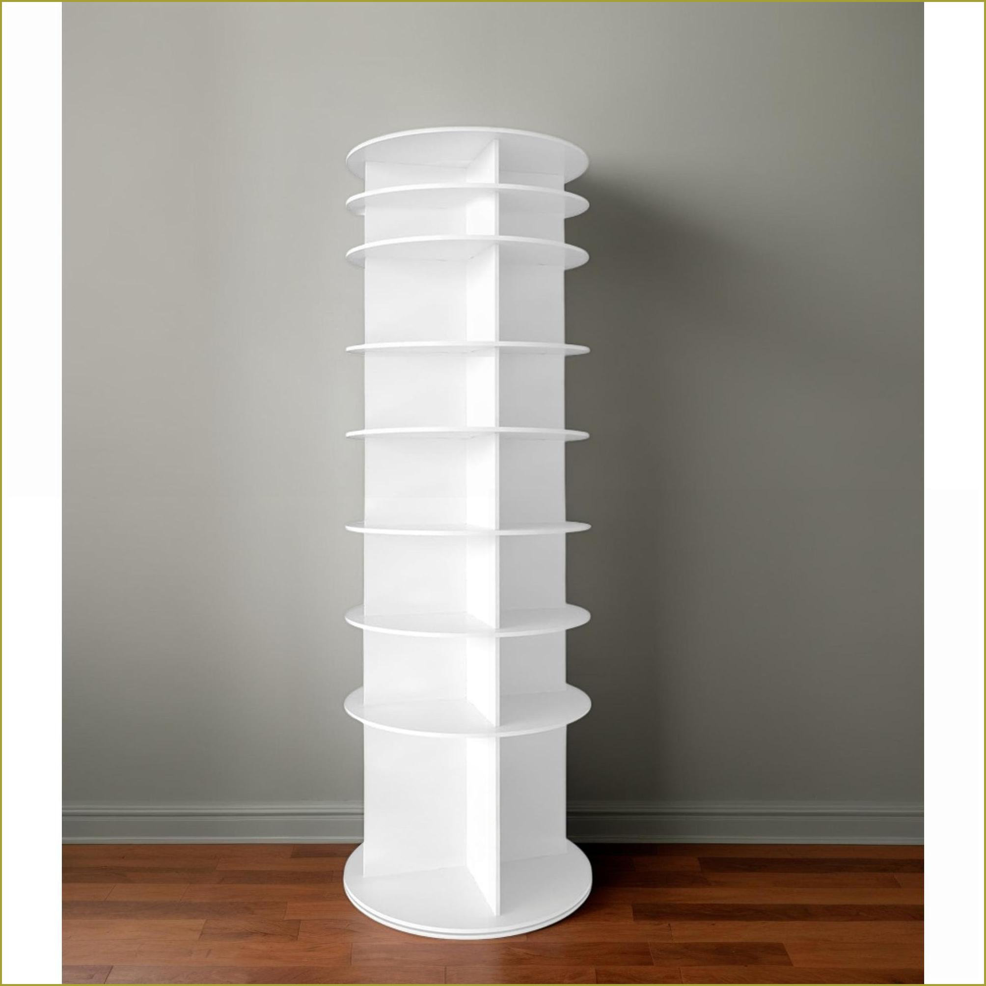 Latitude Run® Rotating Shoe Rack 8-Tier 360-Degree Space-Saving Holds ...