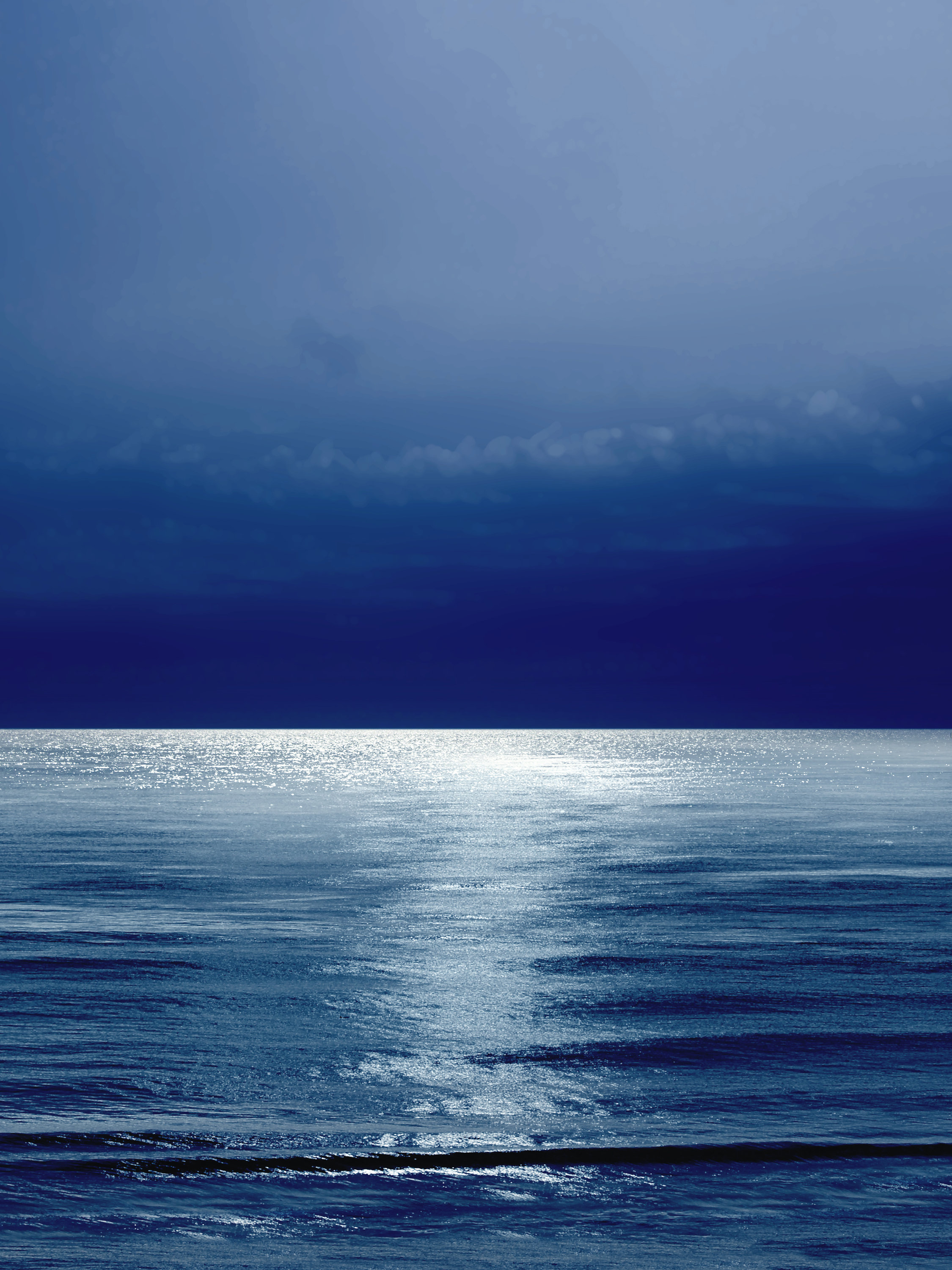 Highland Dunes Gorgonio Moonlit Ocean Blue III On Canvas by Maggie ...