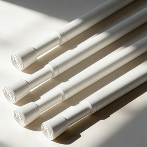 Wrought Studio™ No Drill Spring Tension Curtain Rods Adjustable ...