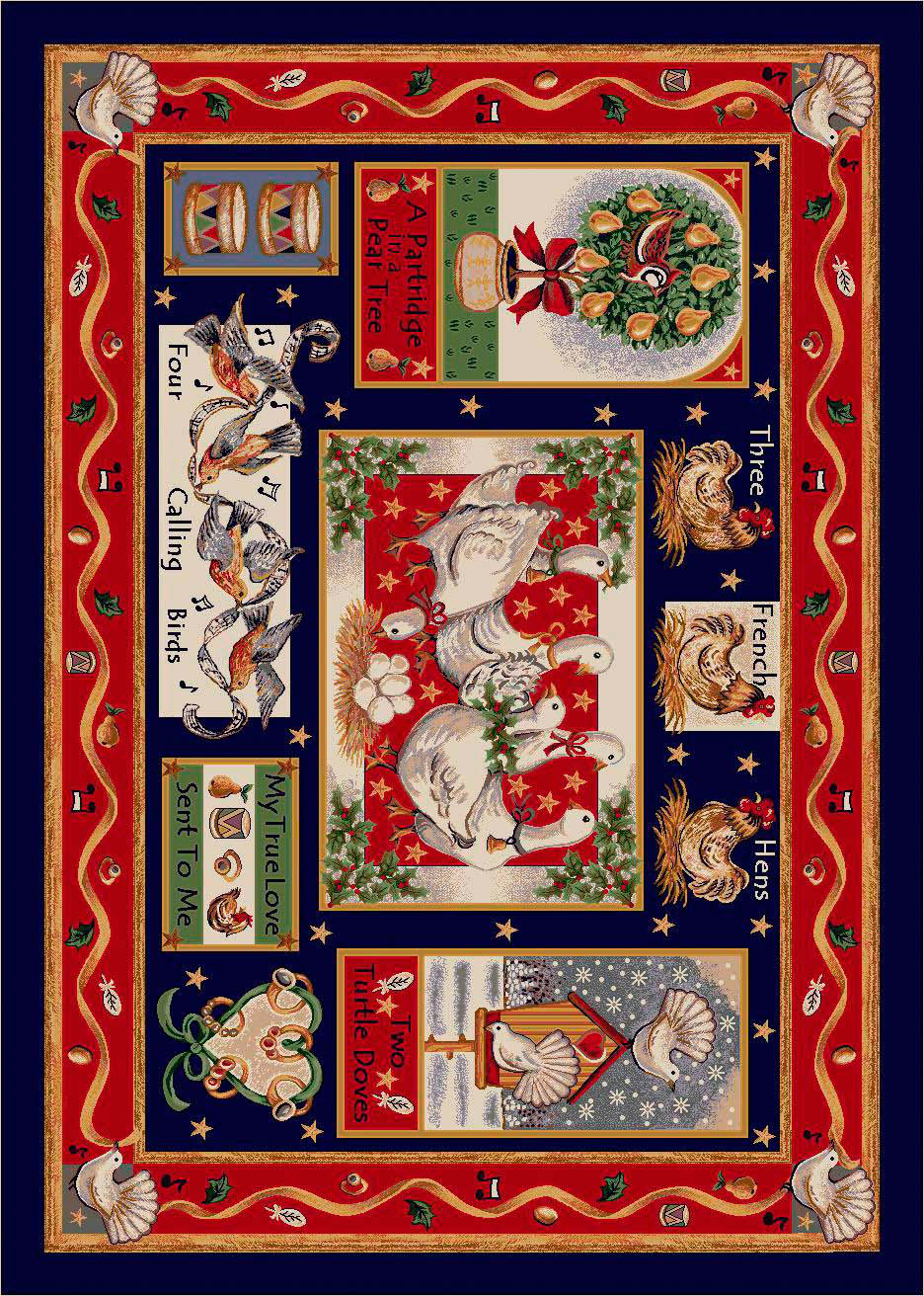 The Holiday Aisle® Norsworthy Partridge In A Pear Tree Area Rug ...