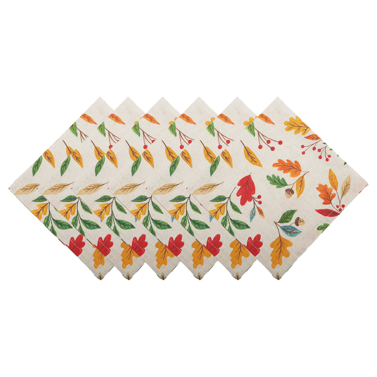 Lark Manor™ Harvest Leaves Napkin Set of 6 | Wayfair