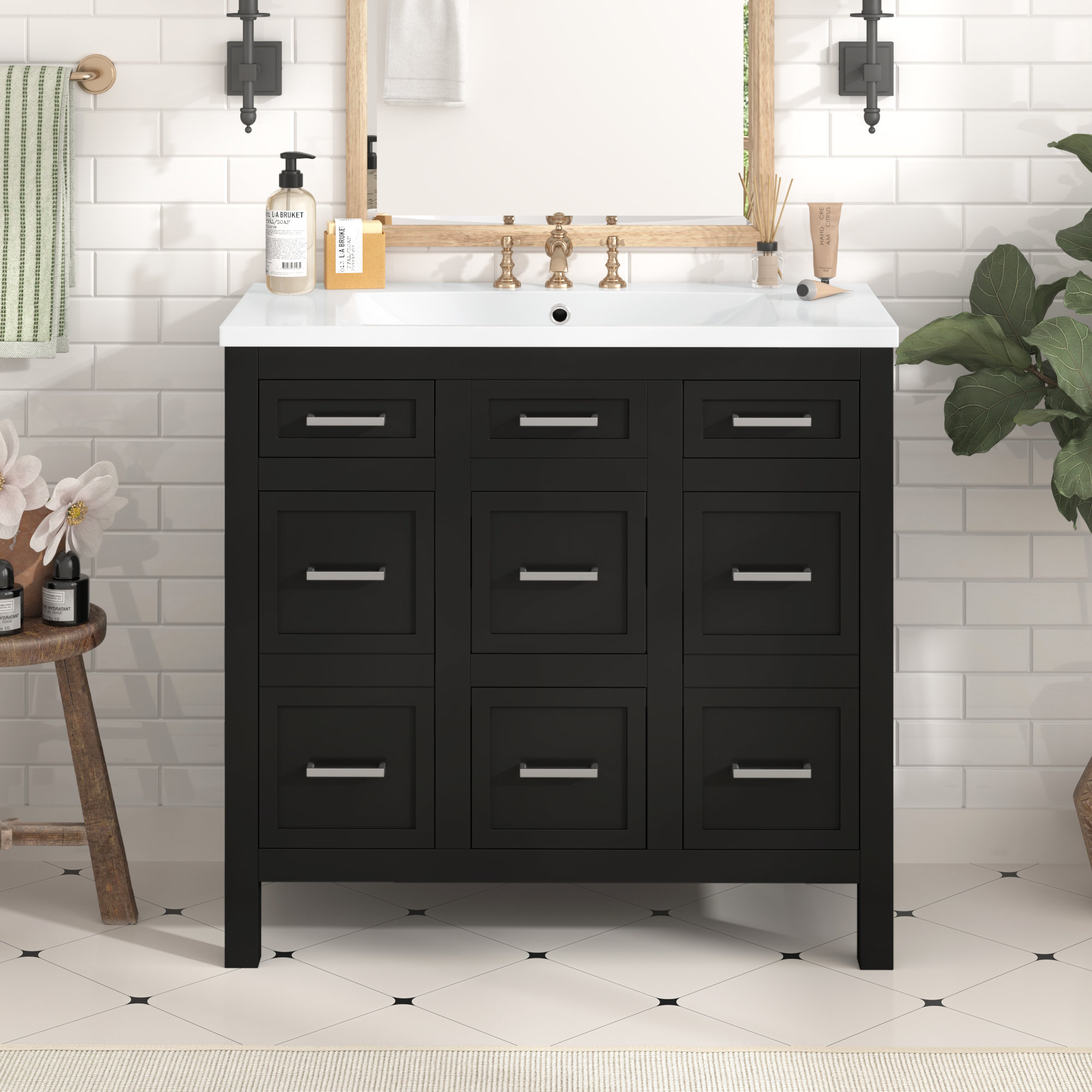Lark Manor™ Carlean 36'' Single Bathroom Vanity with Resin Top | Wayfair