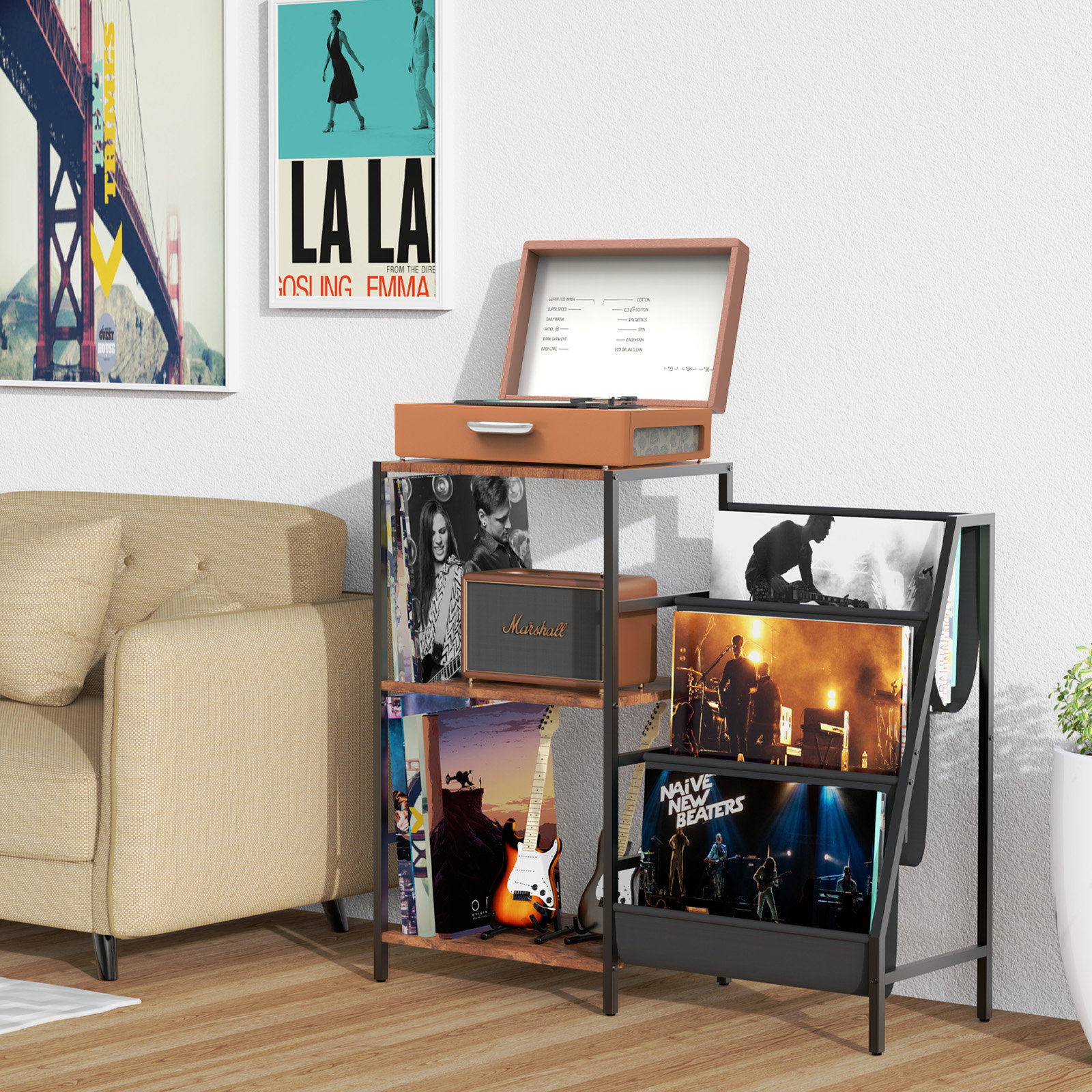 17 Stories Wipke Record Player Stand Audio Rack & Reviews - Wayfair Canada