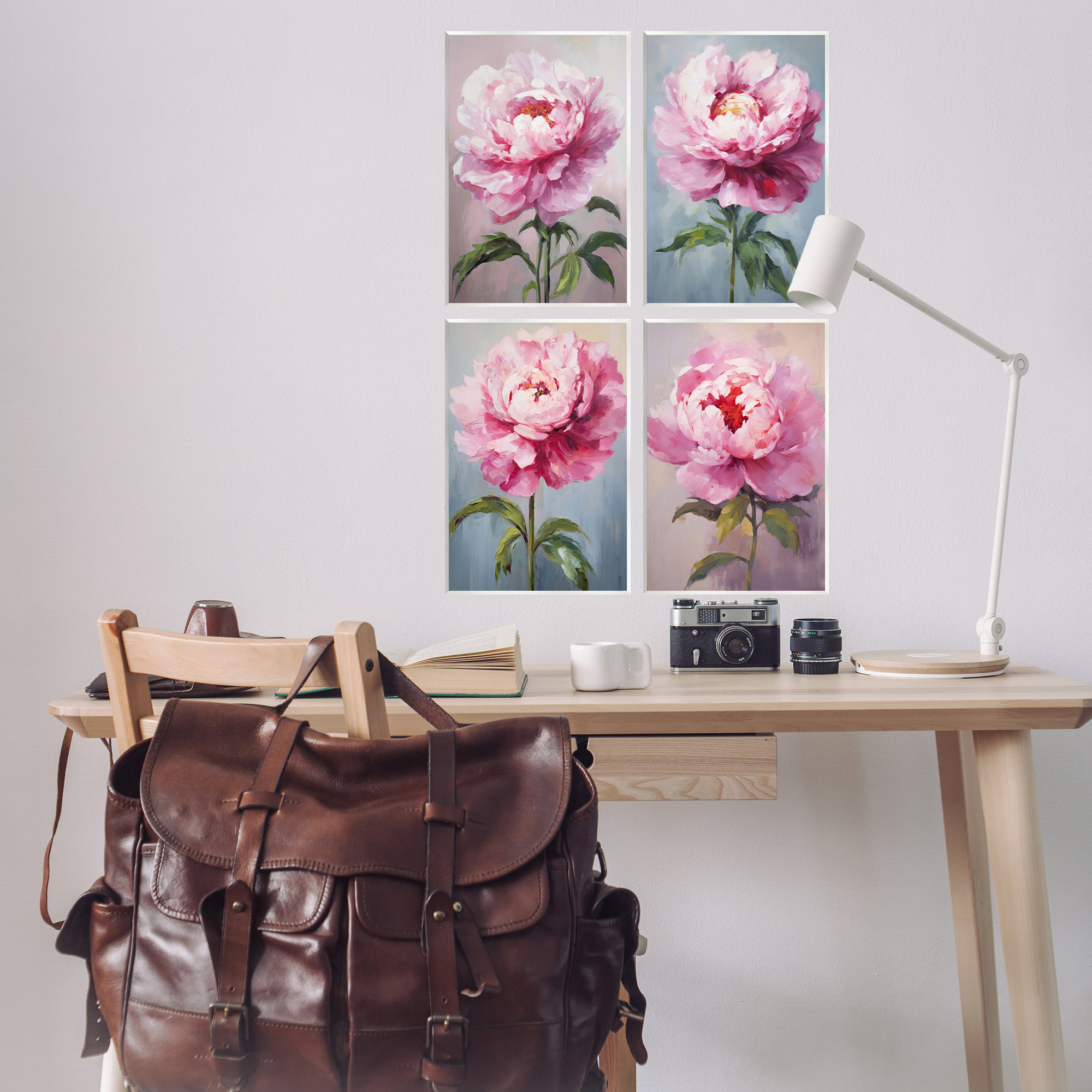 Dakota Fields Flushed Pink Florals Wall Plaque Art Set by Petal Prints ...