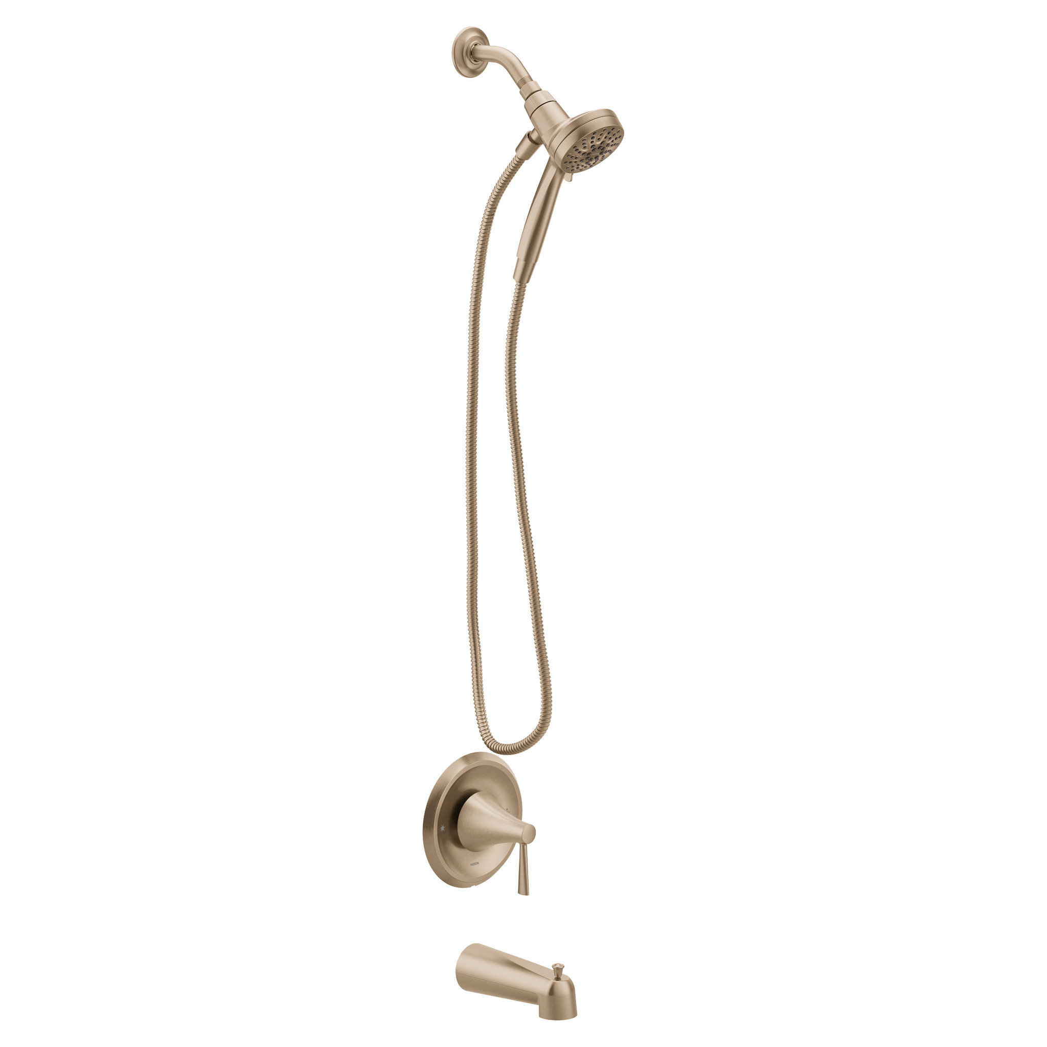 Moen Ronan Single Handle Tub/Shower with Magnetix Rainshower, Valve ...