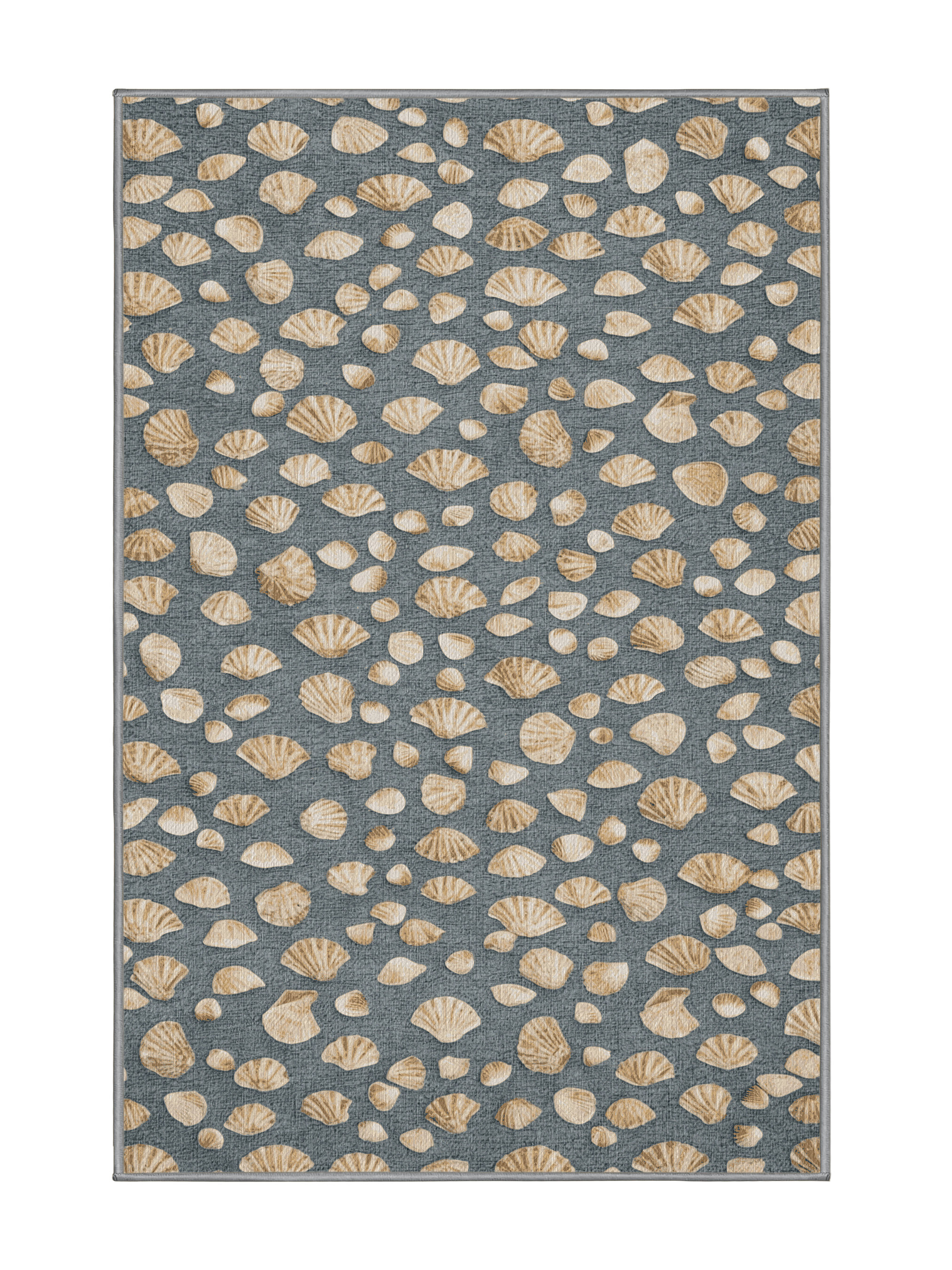 Rosecliff Heights Washable Mini Shell Scatter Coastal Area Rug | Wayfair