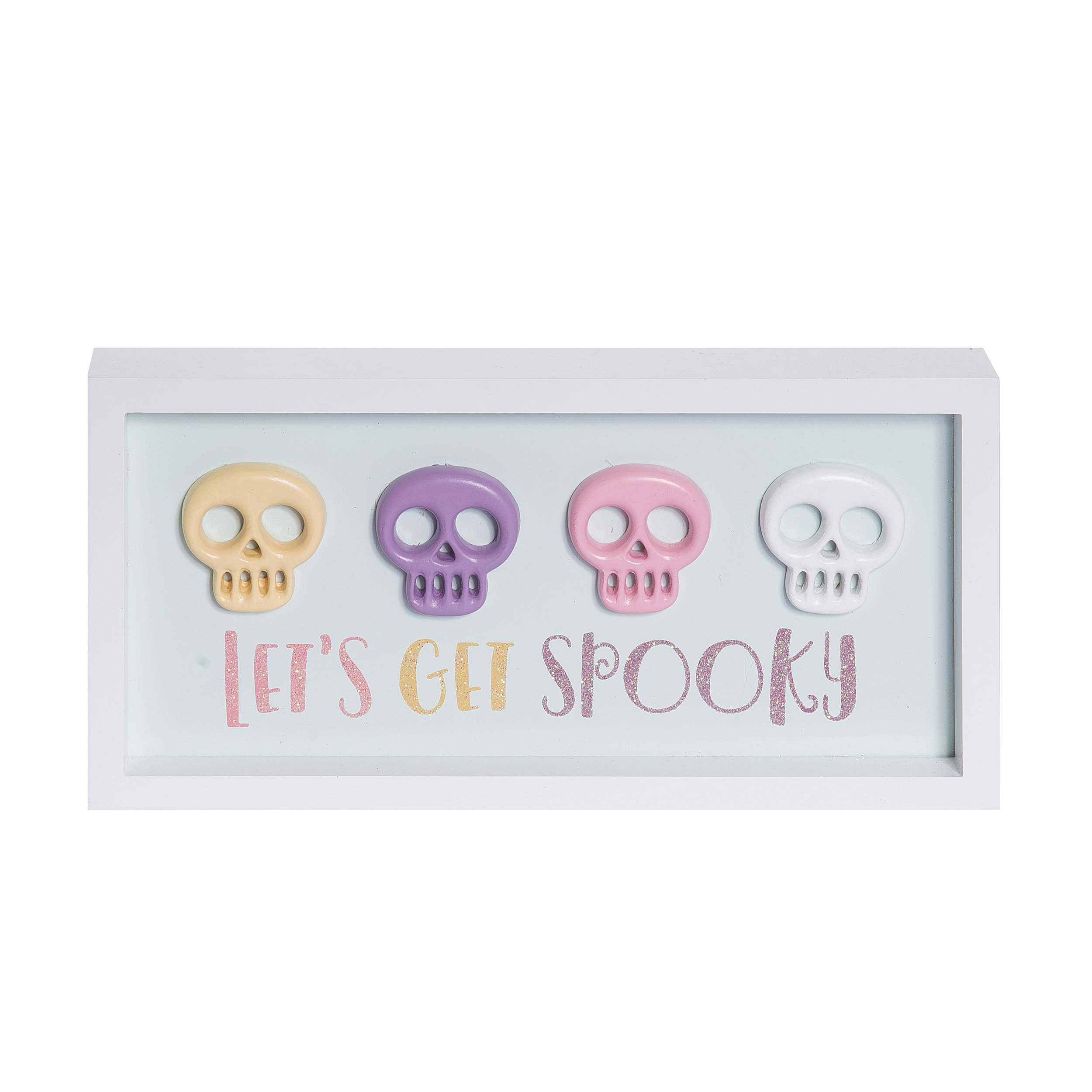 The Holiday Aisle® MDF Framed Let's Get Spooky Sign - Decorative Wood ...