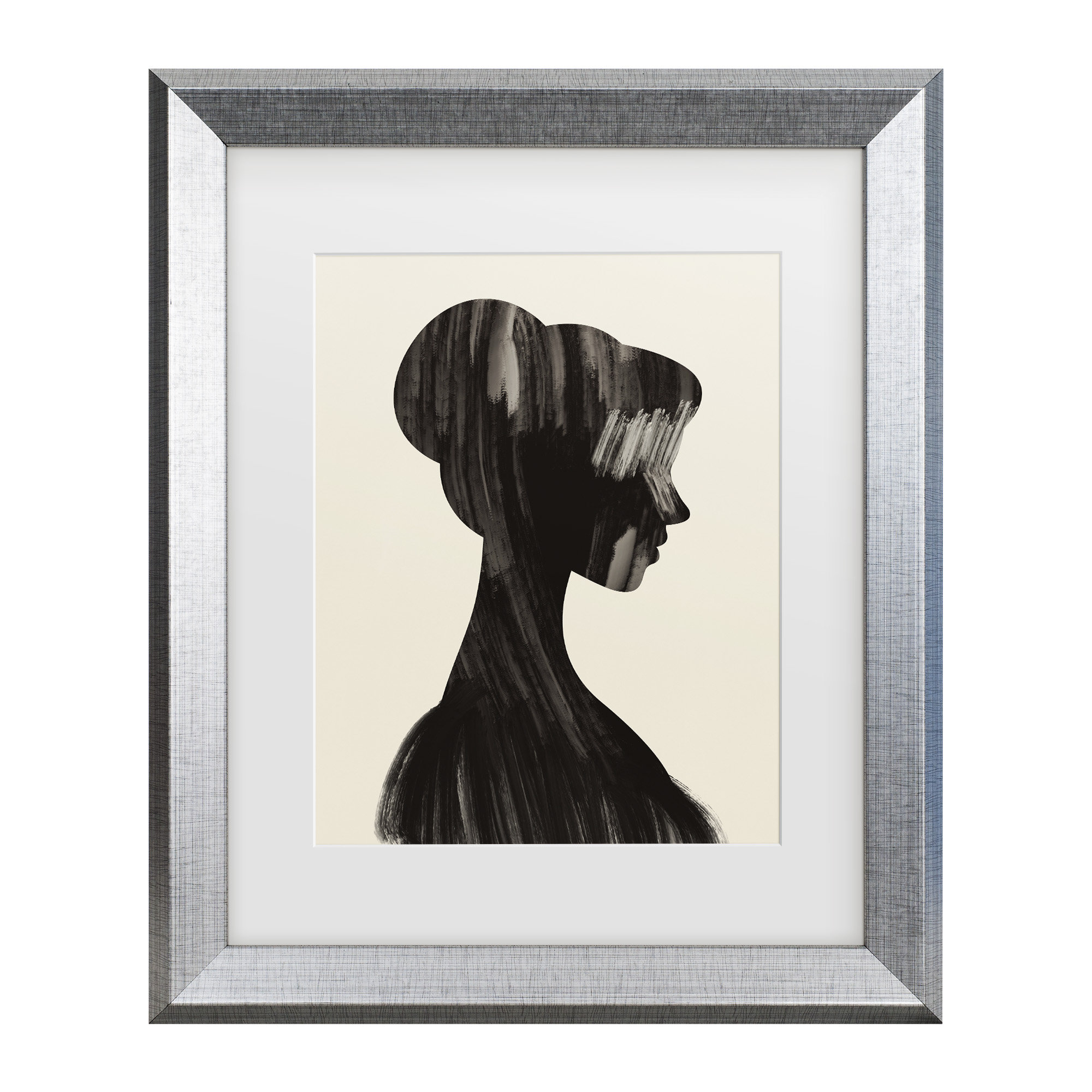 Ebern Designs Bolog Little Dean Silhouette Sketch Matted Framed Art ...
