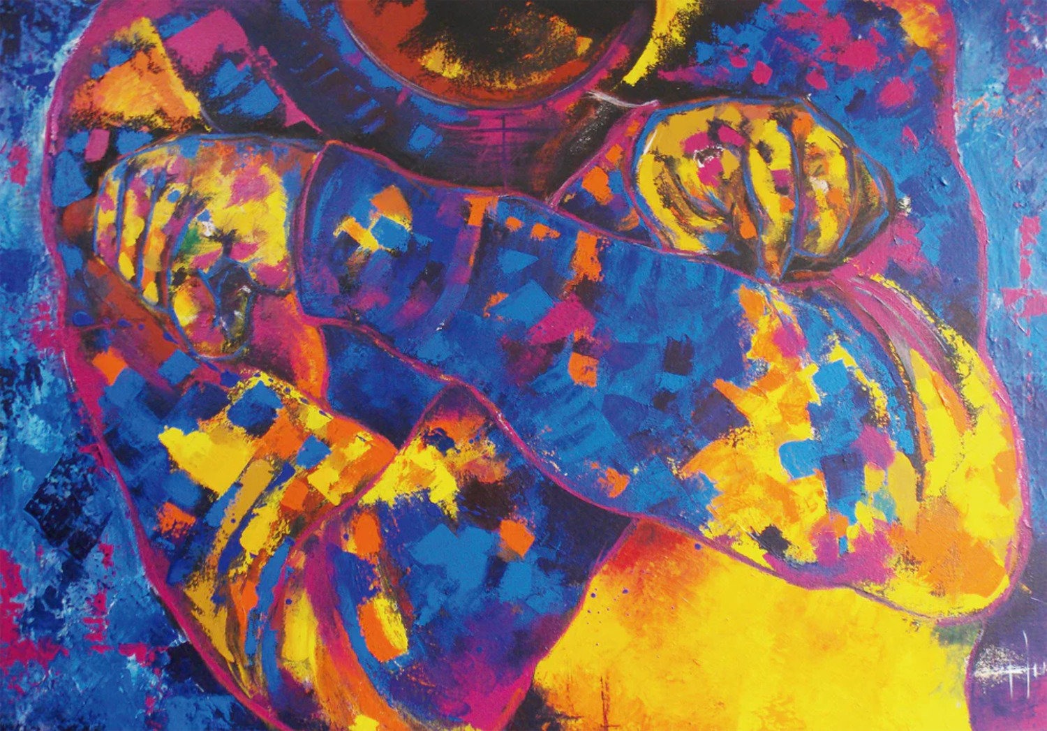 Robert Allen Hug and Love by Alejandro Santos - Unframed Painting | Wayfair