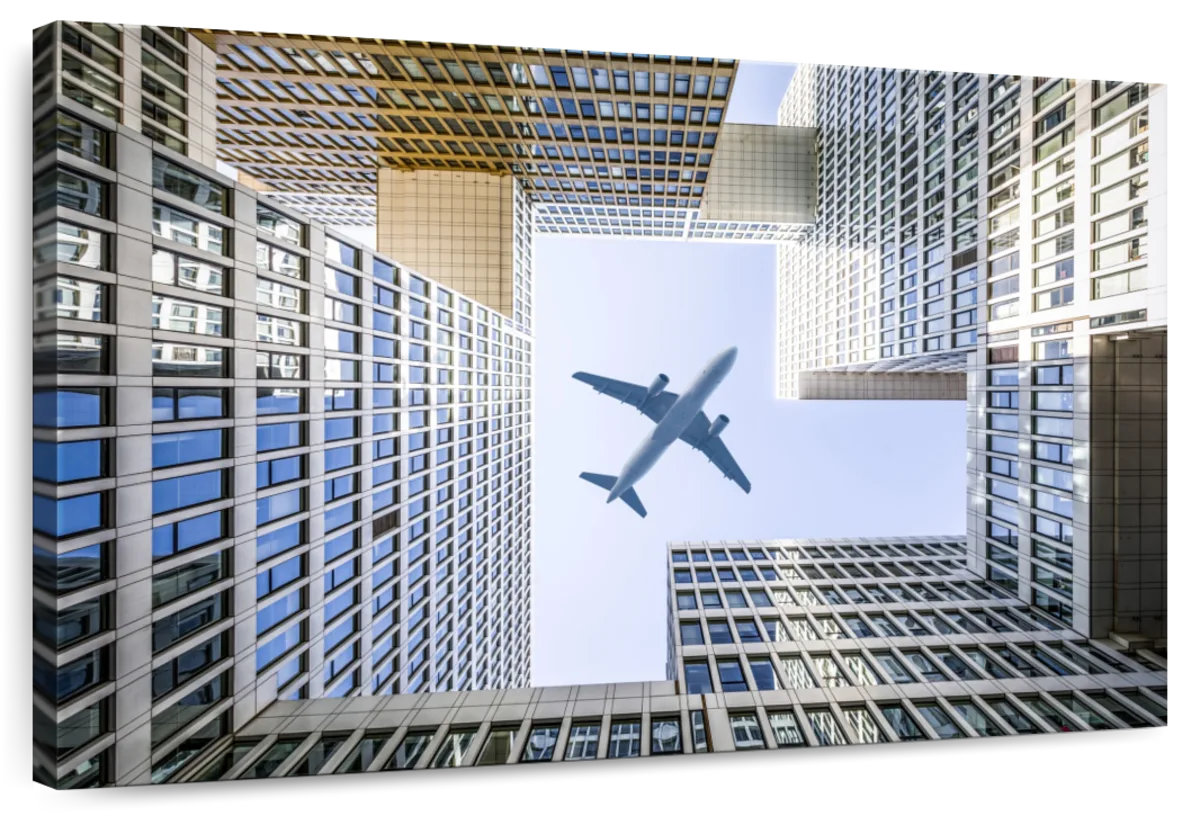 Ebern Designs Mehar Urban City Airplane | Wayfair