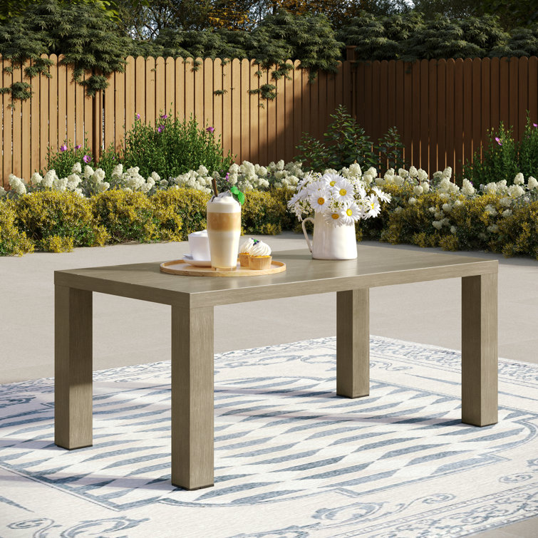 Wade Logan® Britteny Rectangular Outdoor Coffee Table & Reviews | Wayfair