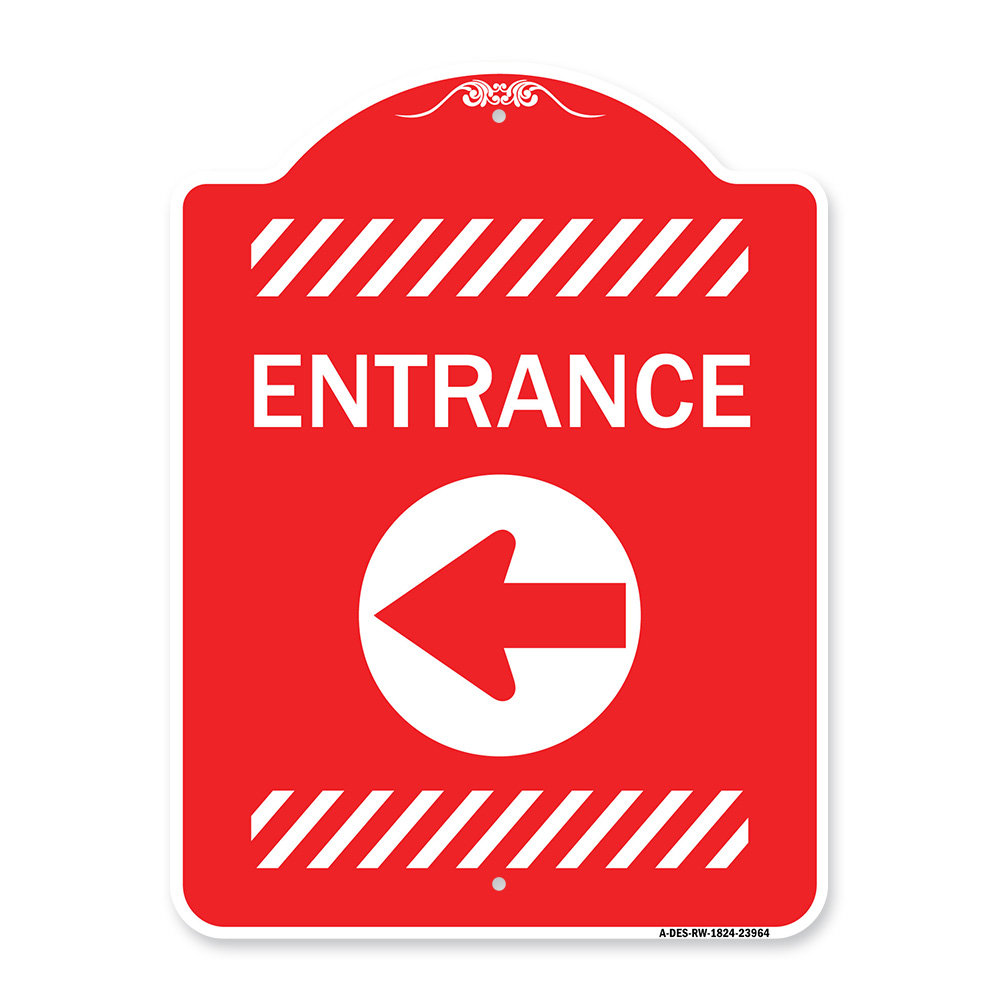 SignMission Signmission Designer Series Sign - Entrance Left Arrow ...