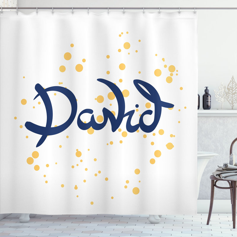 Latitude Run® David Shower Curtain Lettering Style Name | Wayfair
