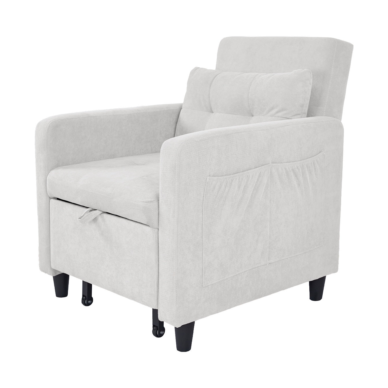 George Oliver 3-in-1 Adjustable Upholstered Sleeper Sofa Bed ...