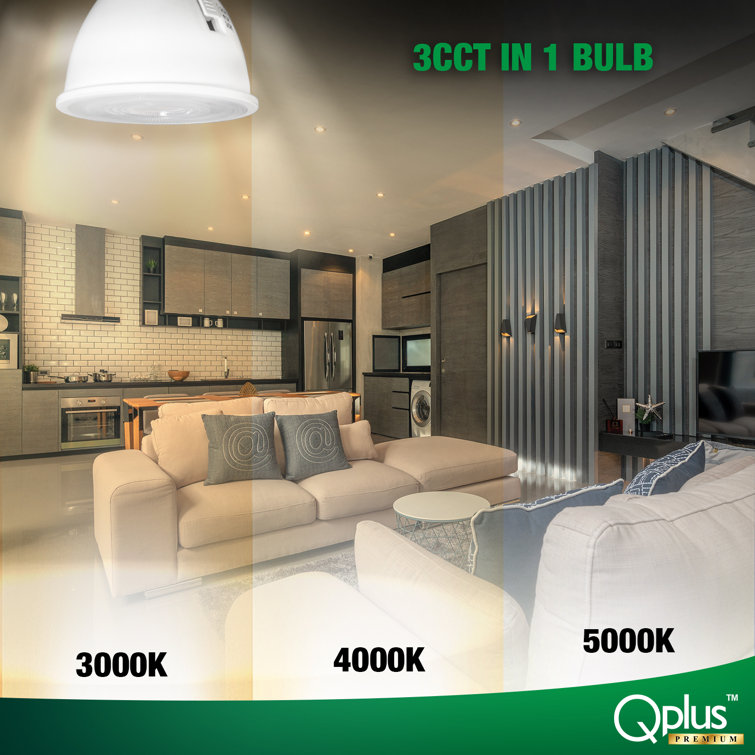 QPLUS 7 Watt (50 Watt Equivalent) MR16 LED Dimmable Light Bulb 3CCT ...