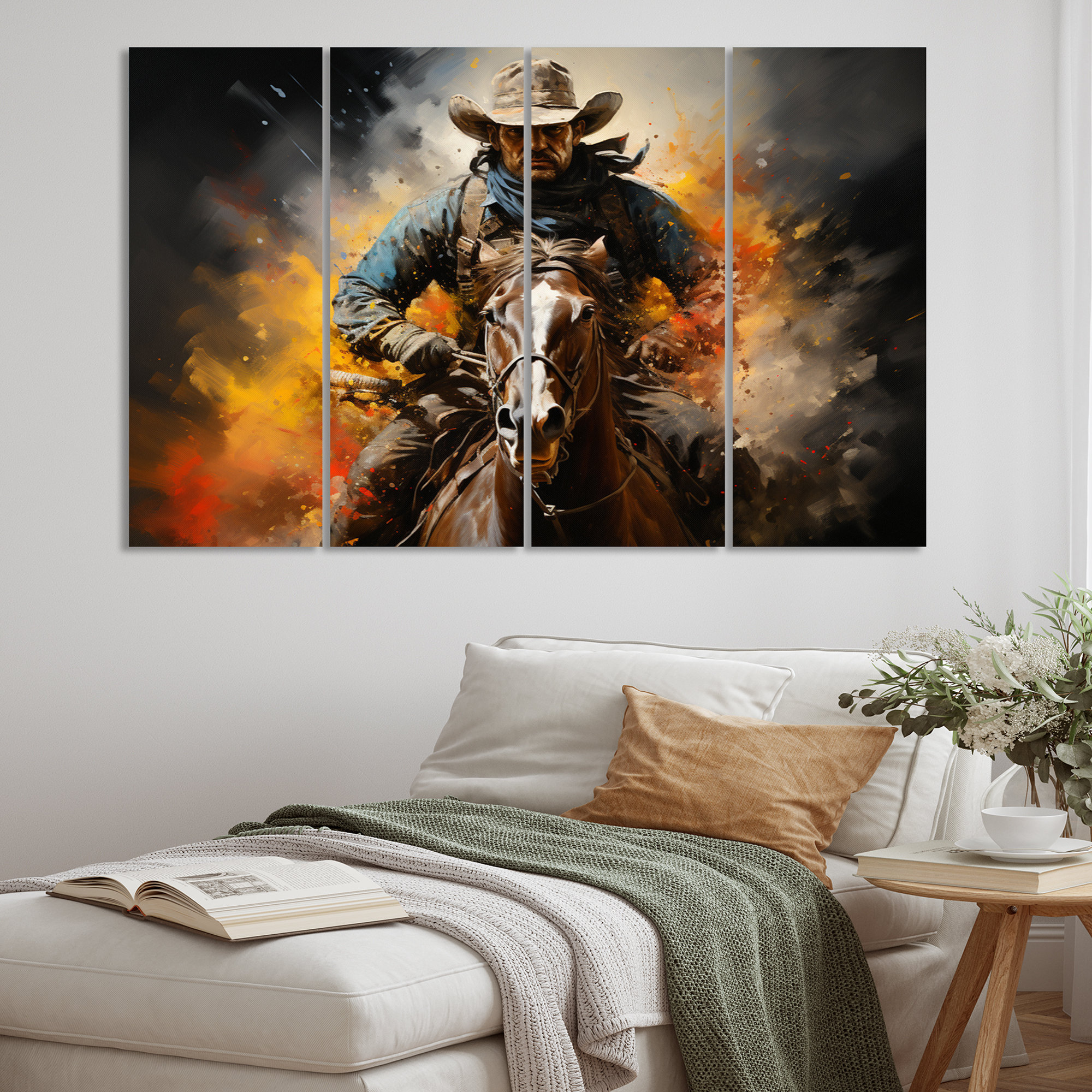 Foundry Select Western Rodeo Spirit Pointillism Art - Western Metal ...