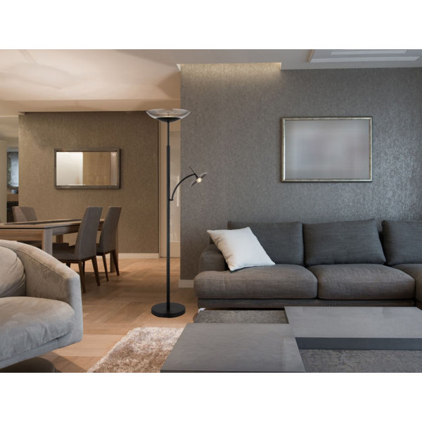 Globo Lighting 180cm Powder Coated LED Torchiere Floor Lamp | Wayfair.co.uk