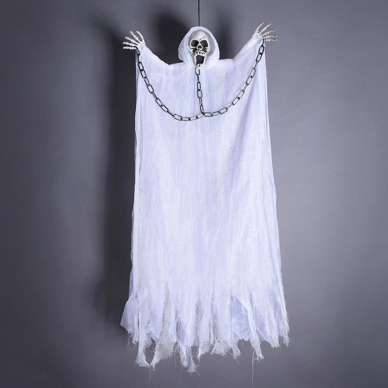 The Holiday Aisle® Skeleton Prop Hanging Chained Prisoner Lighted Eyes ...