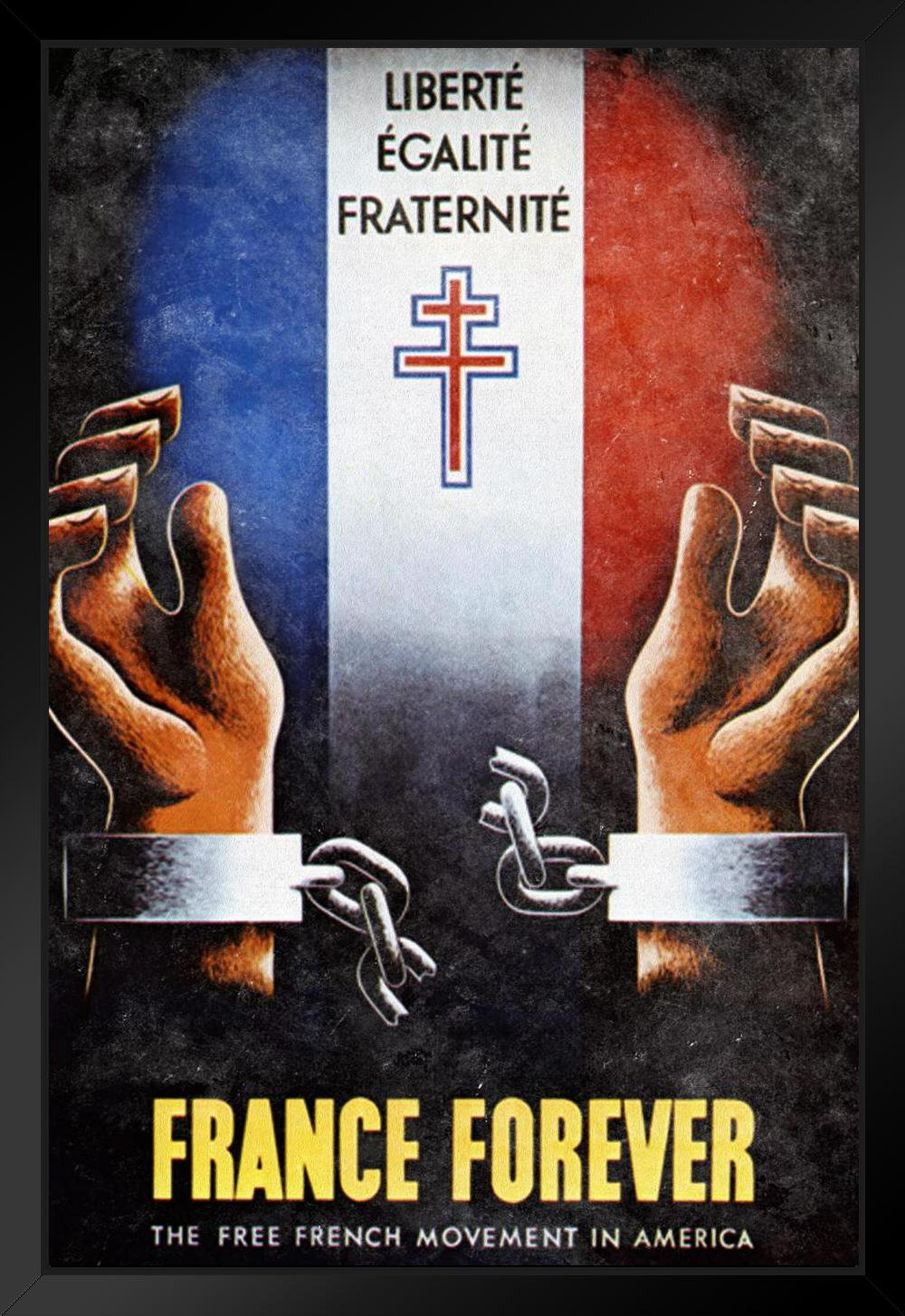 Poster Foundry France Forever French Resistance Vintage World War II ...