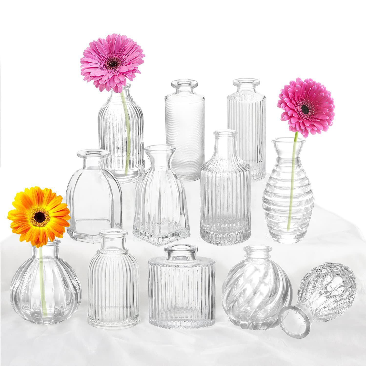Latitude Run® Bud Vases Set Of 12, Glass Vase For Decor Centerpieces ...