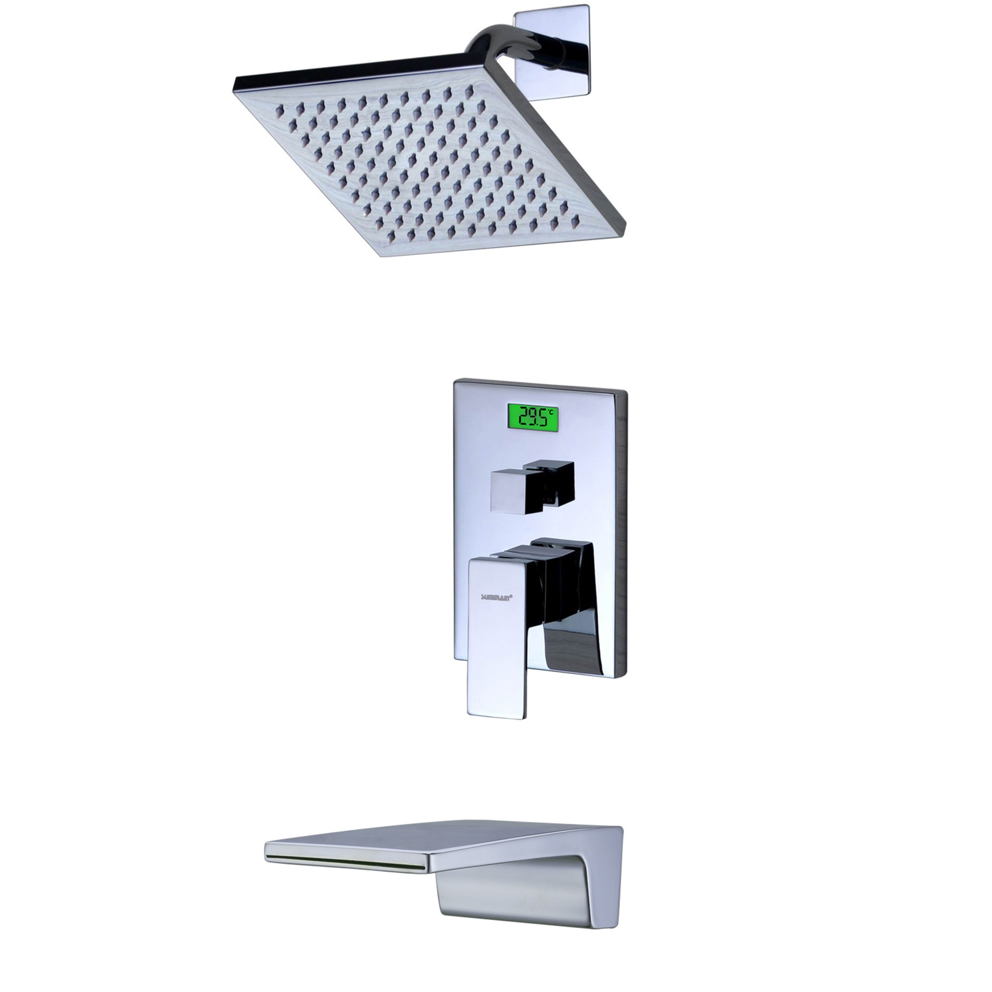 Sumerain Complete Shower Faucet System with Rough in-Valve,Wall Mount ...