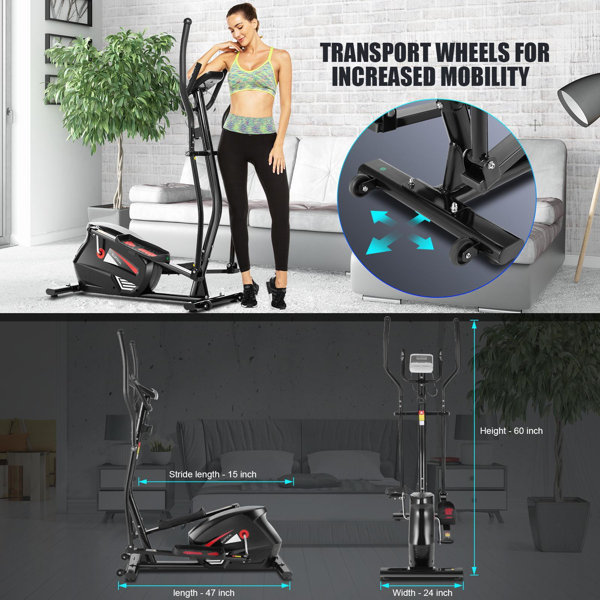 Homdox Elliptical Exercise Machine with APP, Elliptical Cross Trainer ...