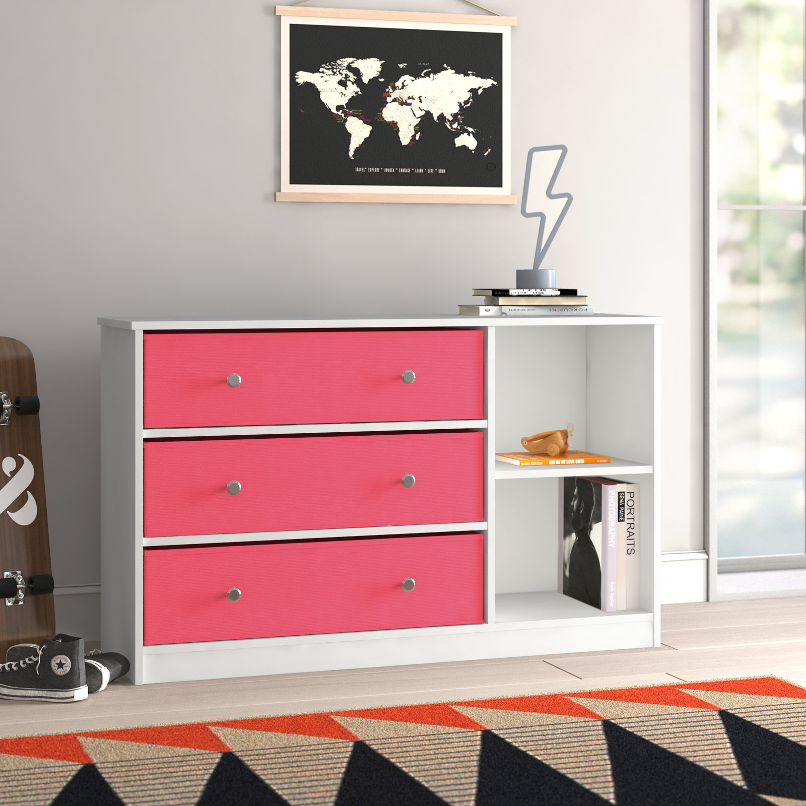 Viv + Rae™ Klem 3 Drawer Dresser & Reviews | Wayfair