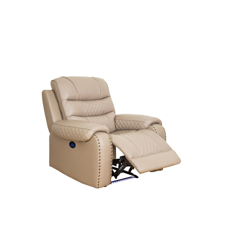 Ebern Designs Rome - 3 Piece Top Grain Leather Power Reclining Living ...