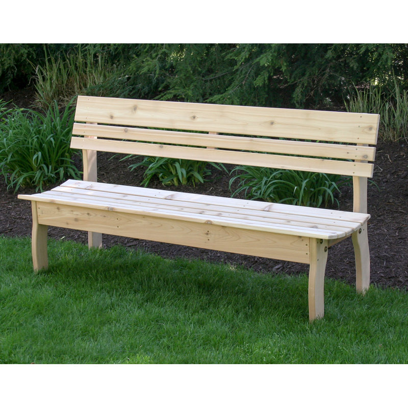 August Grove® Floodwood Wooden Garden Bench | Wayfair